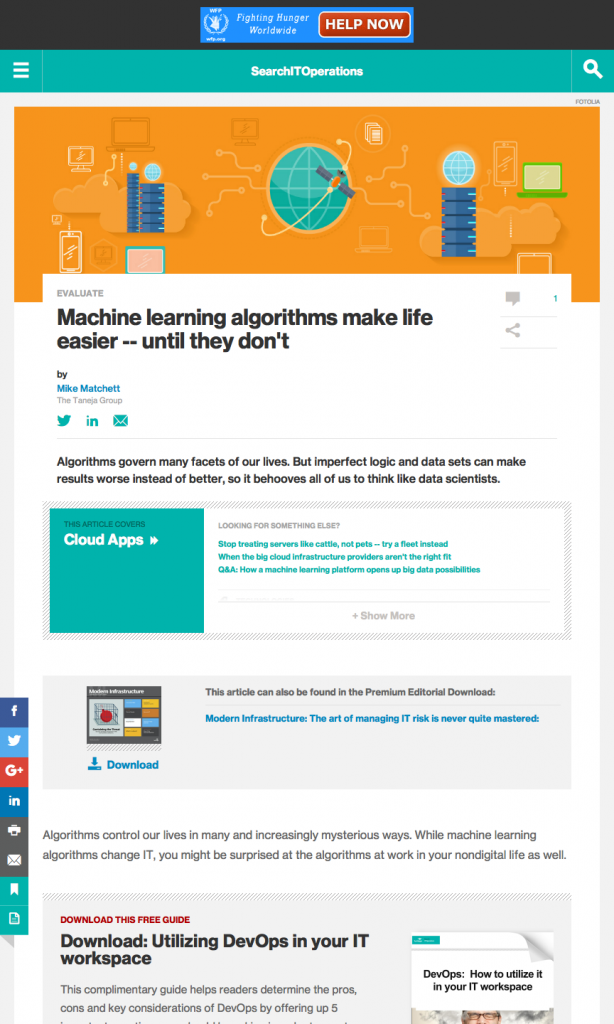 Machine learning algorithms make life easier — until they don’t – Small ...
